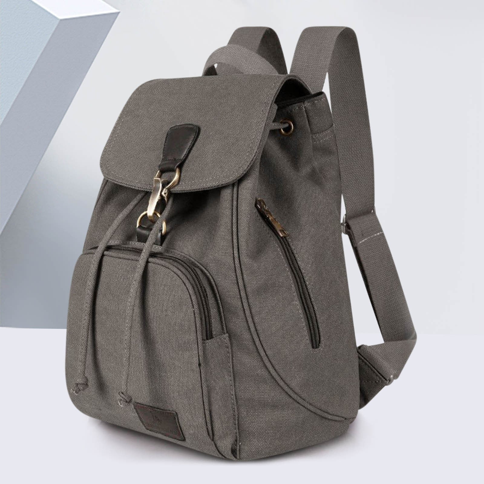 SDJMa Vintage Canvas Backpack Purse for Women Men, 11.8" x 5.9" x 15.7 ...