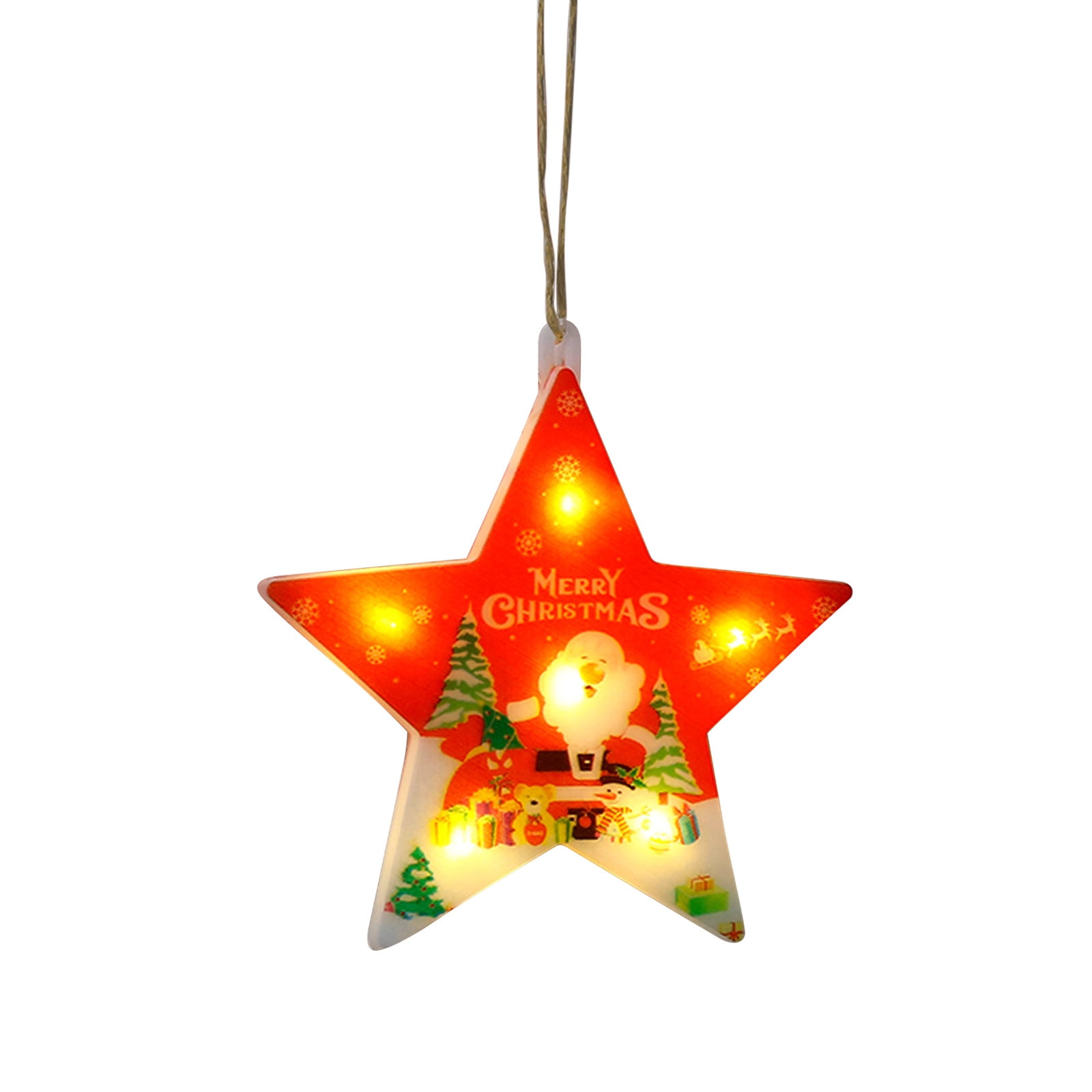 SDJMa Vintage Christmas Window Lights Decorations, Light up Star House ...