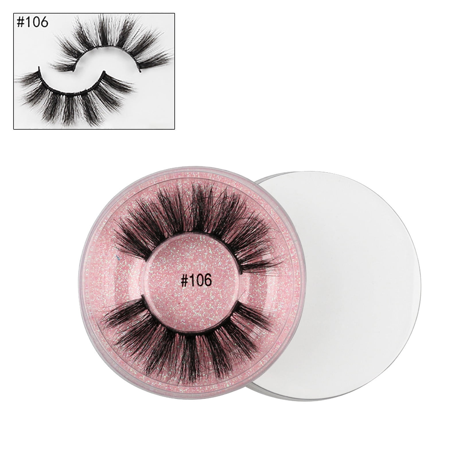 SDJMa Wispy Mink Lashes Natural Look Clear Band Lashes Fluffy Faux Mink ...