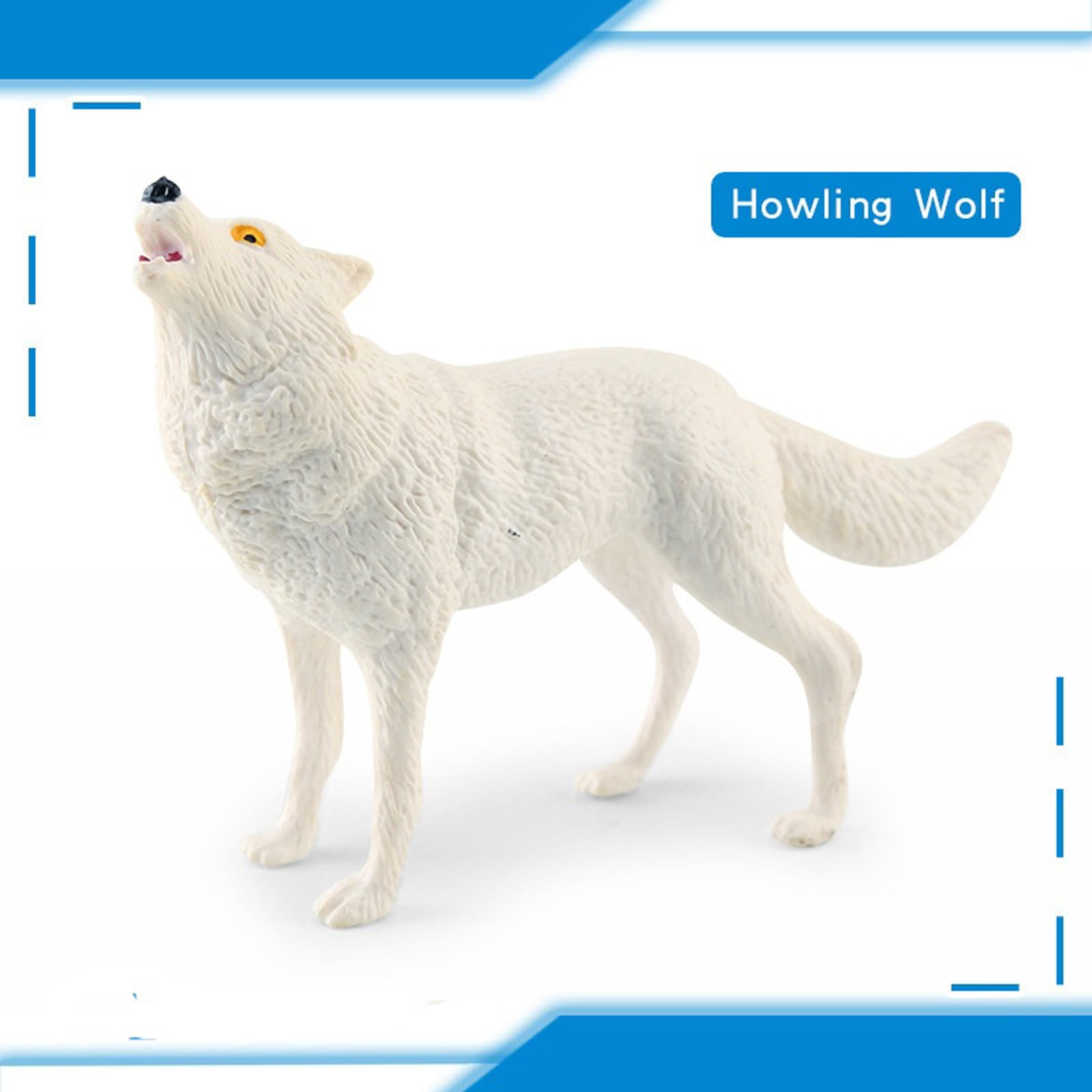SDJMa Wolf Figurine Toy, Simulation Wildlife Animal Model Toy Zoo ...
