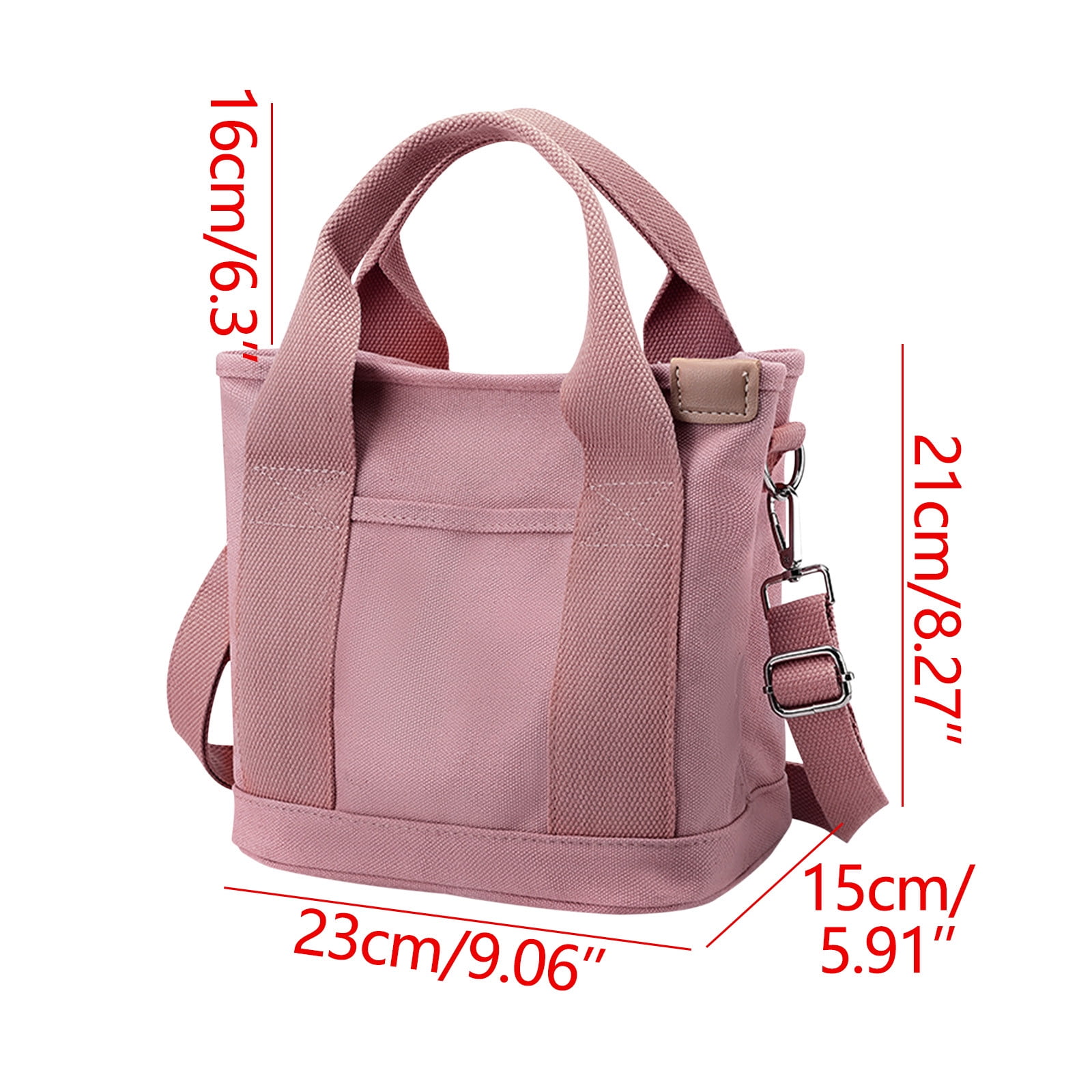 SDJMa Women's Large Capacity Canvas Tote, Multi-Pocket, Crossbody Strap ...