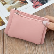 HeroNeo Women Men Leather Coin Purse Card Wallet Clutch Double Zipper ...