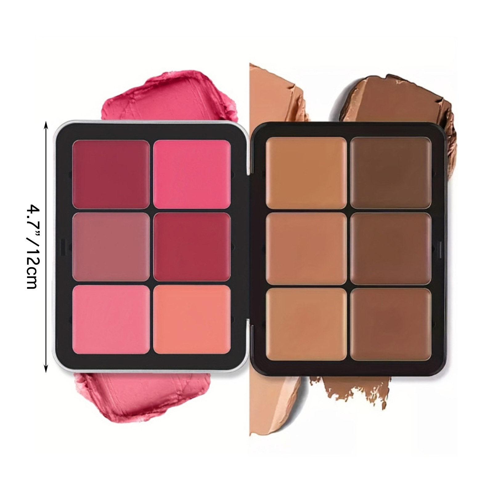 SDJMaBlush Stick Blush Cream Rouge 12 Color 16 Color Iron Box Powder ...