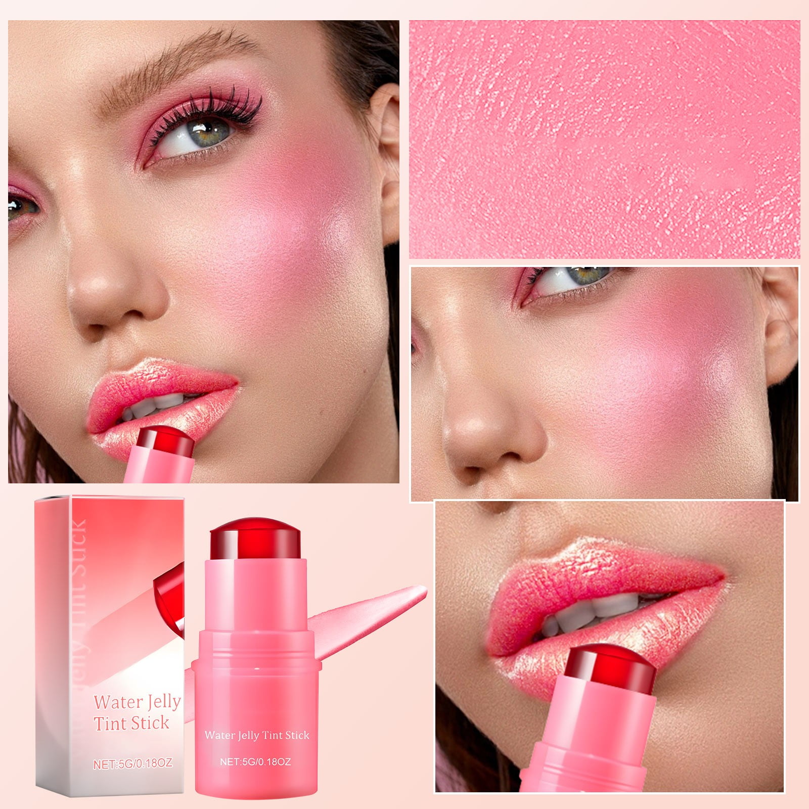 SDJMaWater Jelly Tint Stick, Blush Stick Blush Cream Milk Cooling Water ...