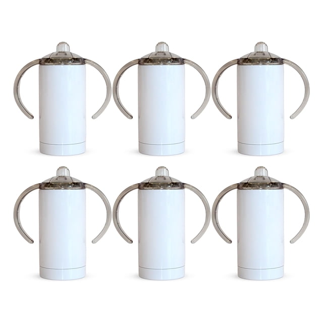 SDN Custom 12oz White Sublimation Sippy Cup Blank with High-Grade ...