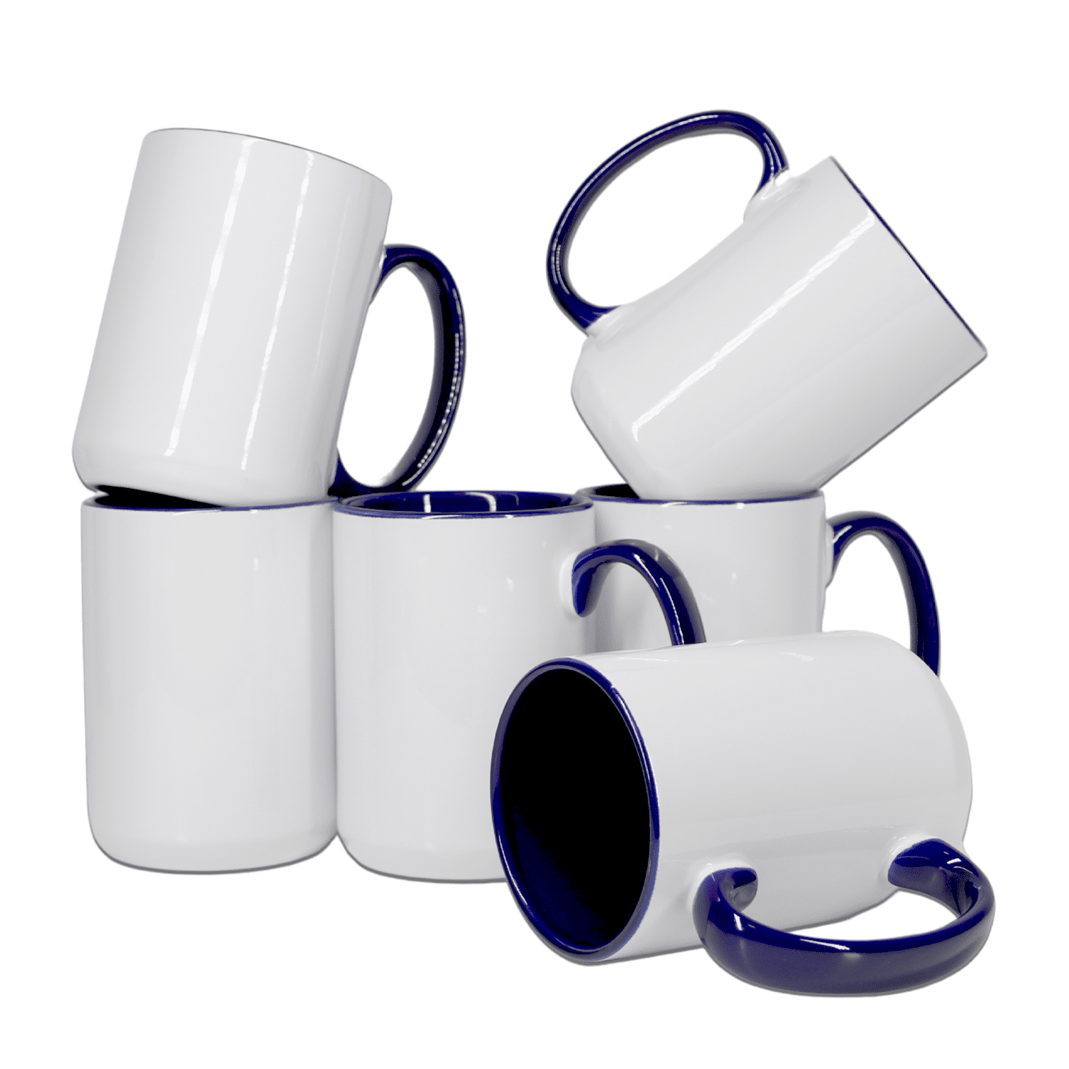 SDN Custom Navy Ceramic 15oz Blank Sublimation Coffee Mugs with AAA ...