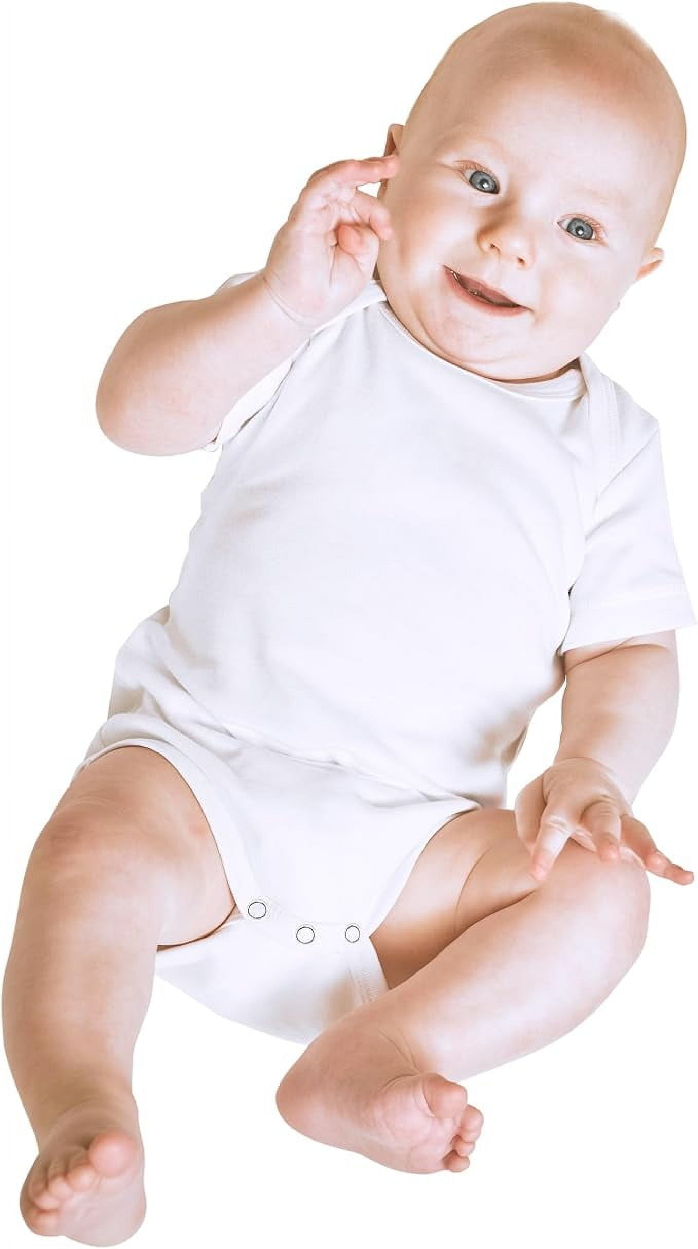 SDN Custom Unisex Polyester Baby Onesies for Sublimation, Snap Closure ...