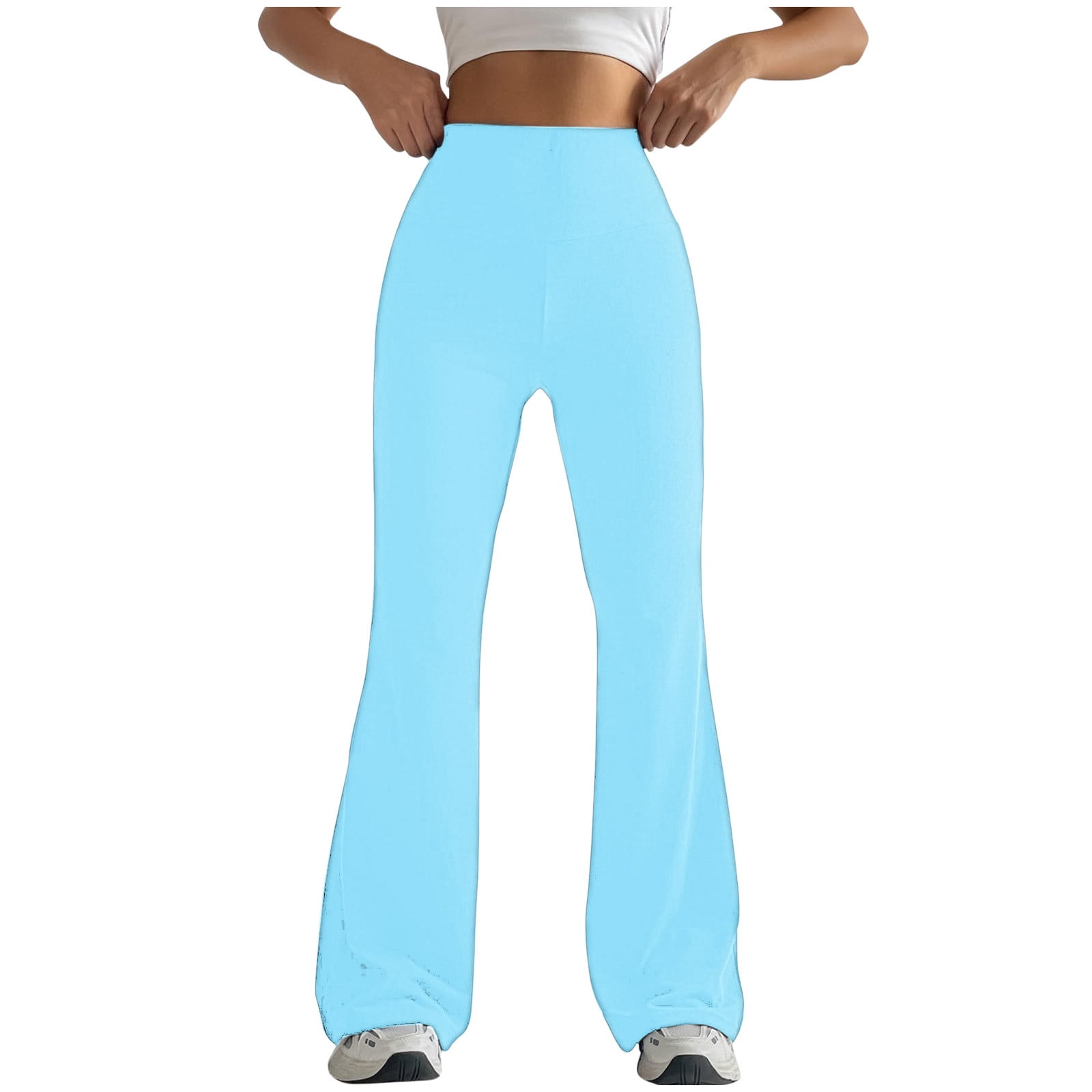 SDNall Bell Bottom Pants for Women Tight Fitting Hip Hugging Shaping ...