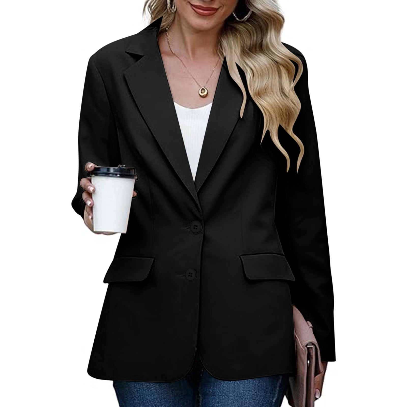 SDNall Blazers for Women 2024 Bussiness Casual Blazers Open Front Long ...