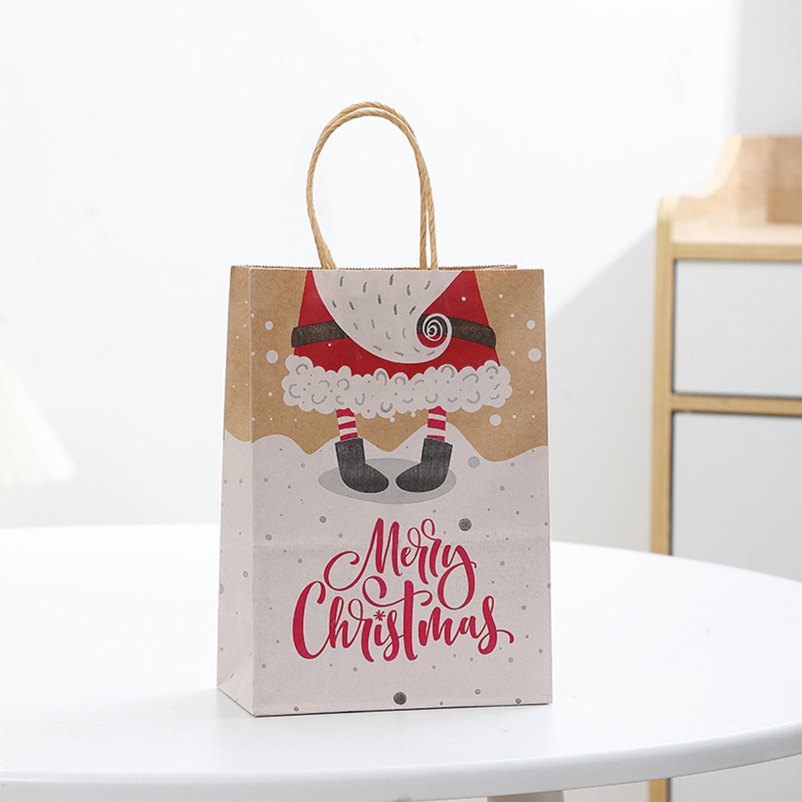SDNall Christmas Gift Bags, Christmas Kraft Paper Bags Gift Bags with ...