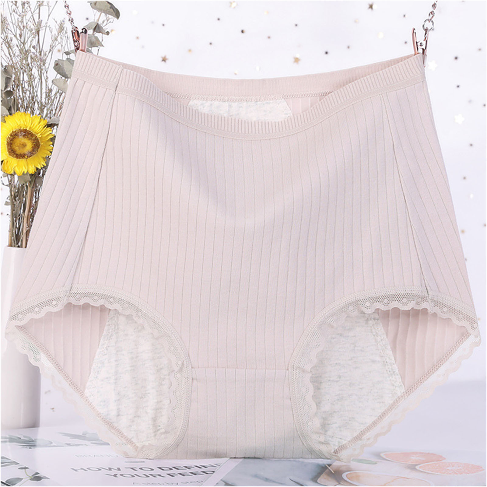 SDNall Period Underwear Leak-Proof for Women Large Size Solid Color In ...