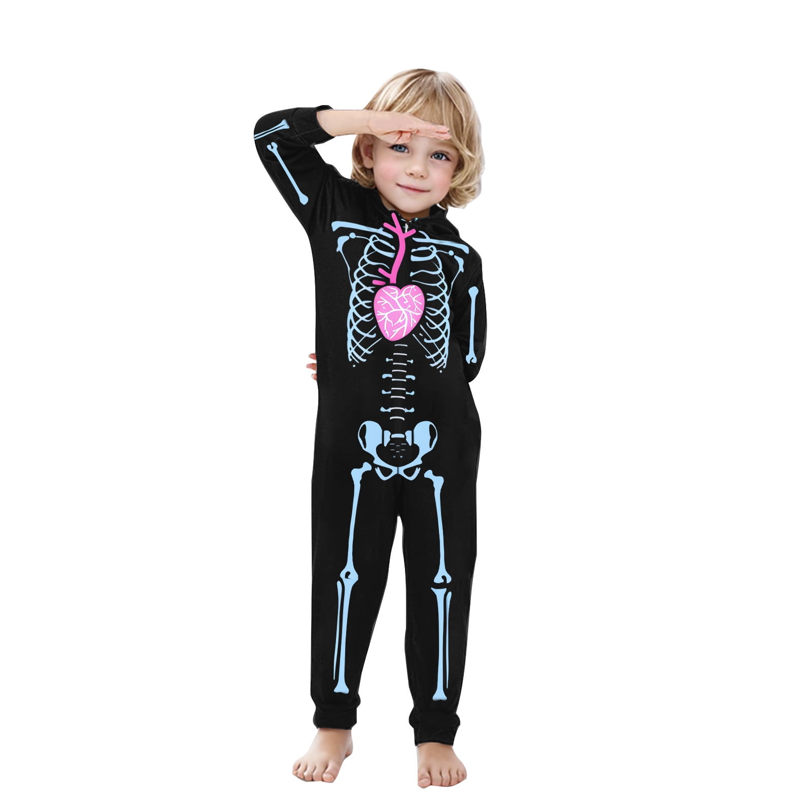SDNall Skeleton Couple Costumes Boys Girls Halloween Fashion Skeleton ...