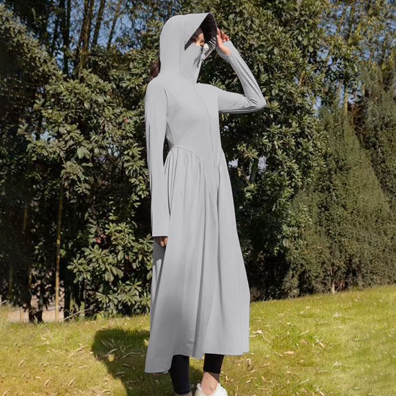 SDNall Sun Dresses，Sun Protection Clothing Women Long Sleeve Swimsuit ...