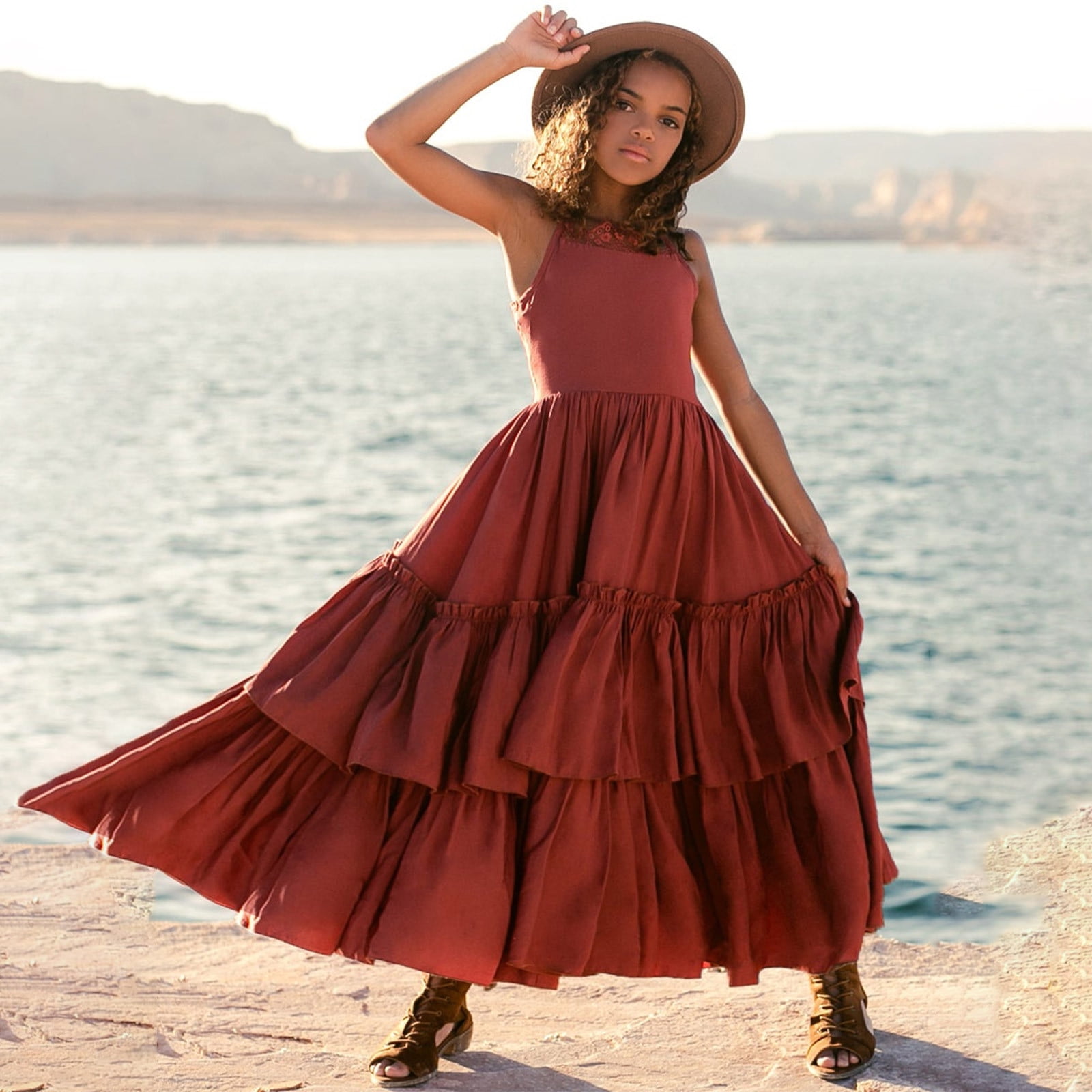 SDNall Toddler Formal Dress Children Middle-Aged Children'S Flower ...