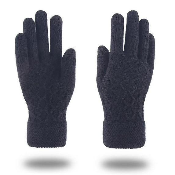 SDNall Unisex Fingerless Winter Gloves, Thermal Knit Gloves for Men and ...