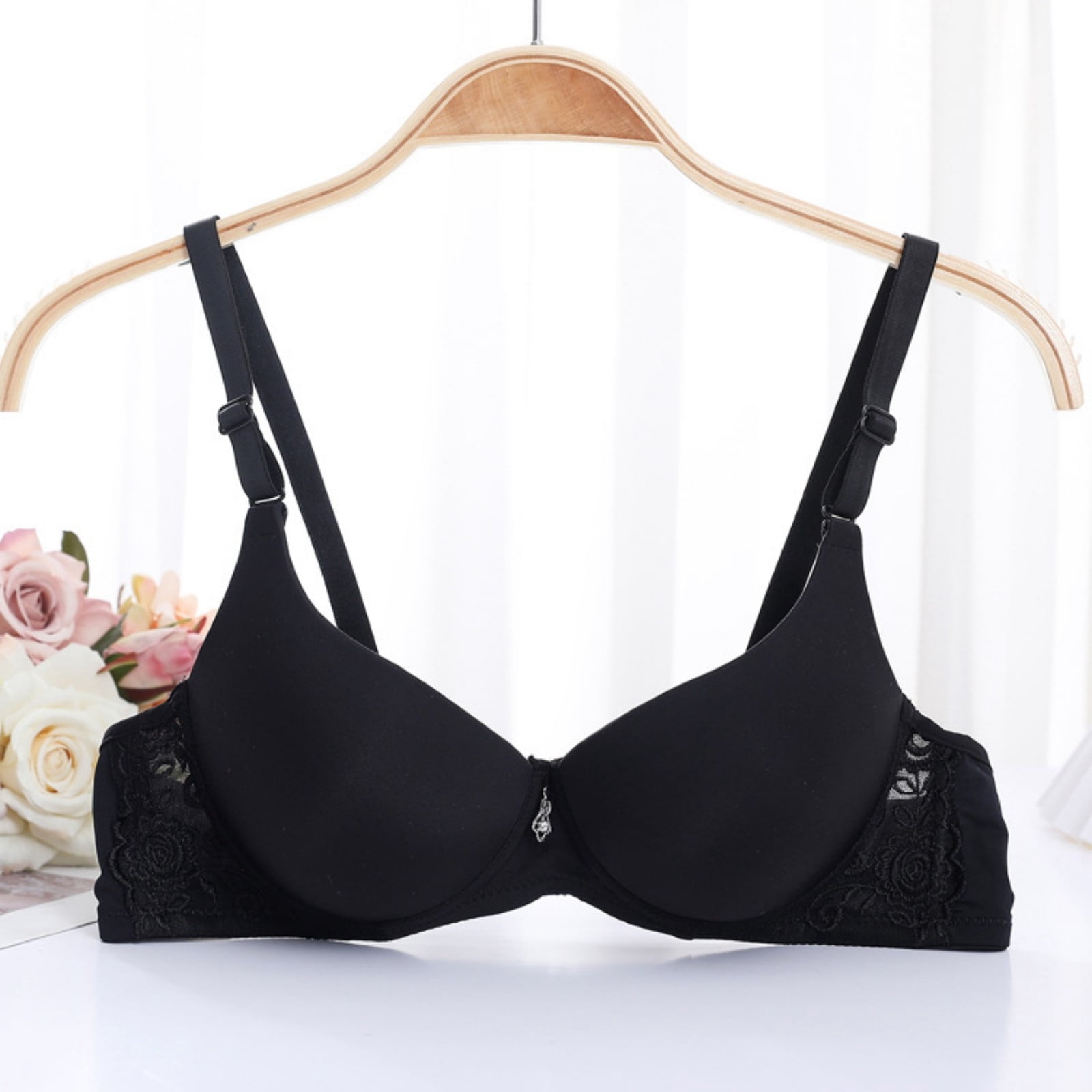 SDNall Women's Seamless Wirefree Bra, Supportive Comfort Underwear with ...