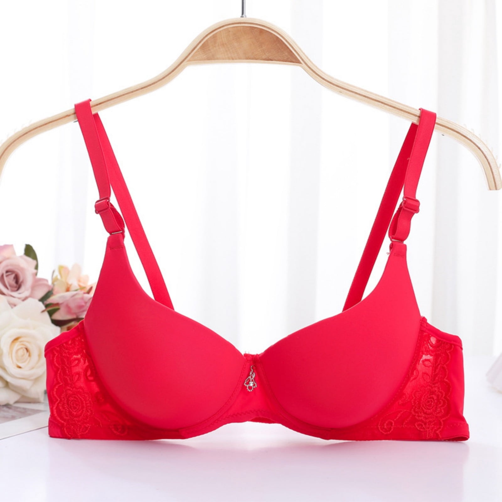 SDNall Women's Seamless Wirefree Bra, Supportive Comfort Underwear with ...