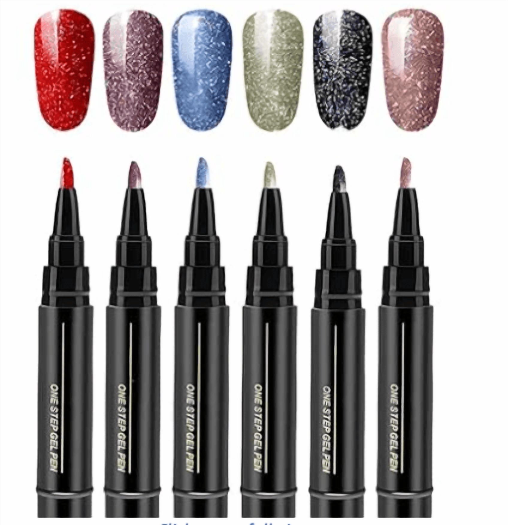 SDOHIG 6 Colors Nail Art Pens Set, Nail Polish Pen, Nail Art Markers ...
