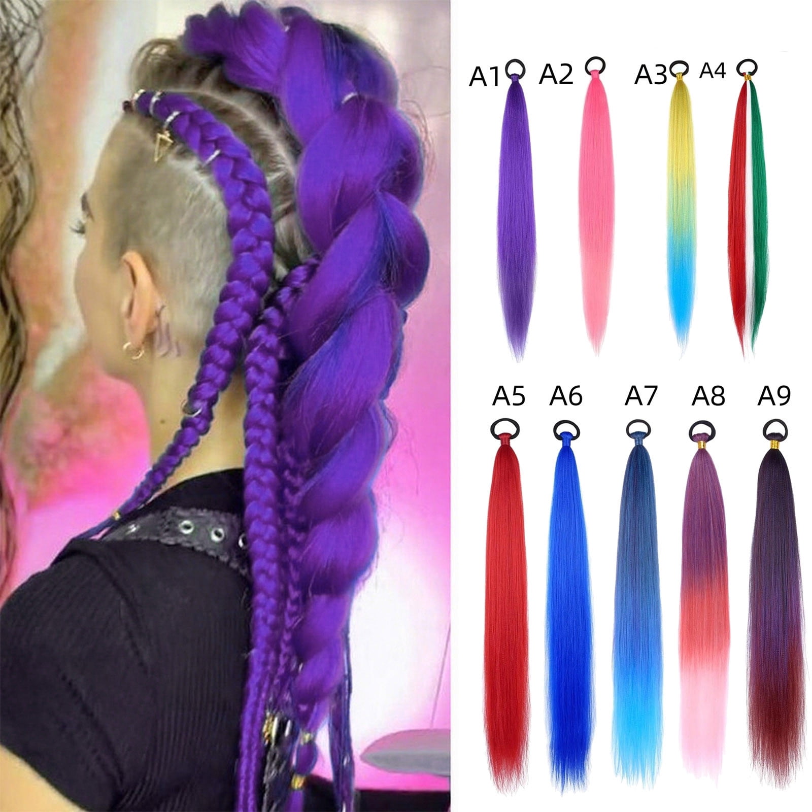 SDOHIG Braiding Hair Extensions, 26 In Braided Wigs, Braiding Hair ...