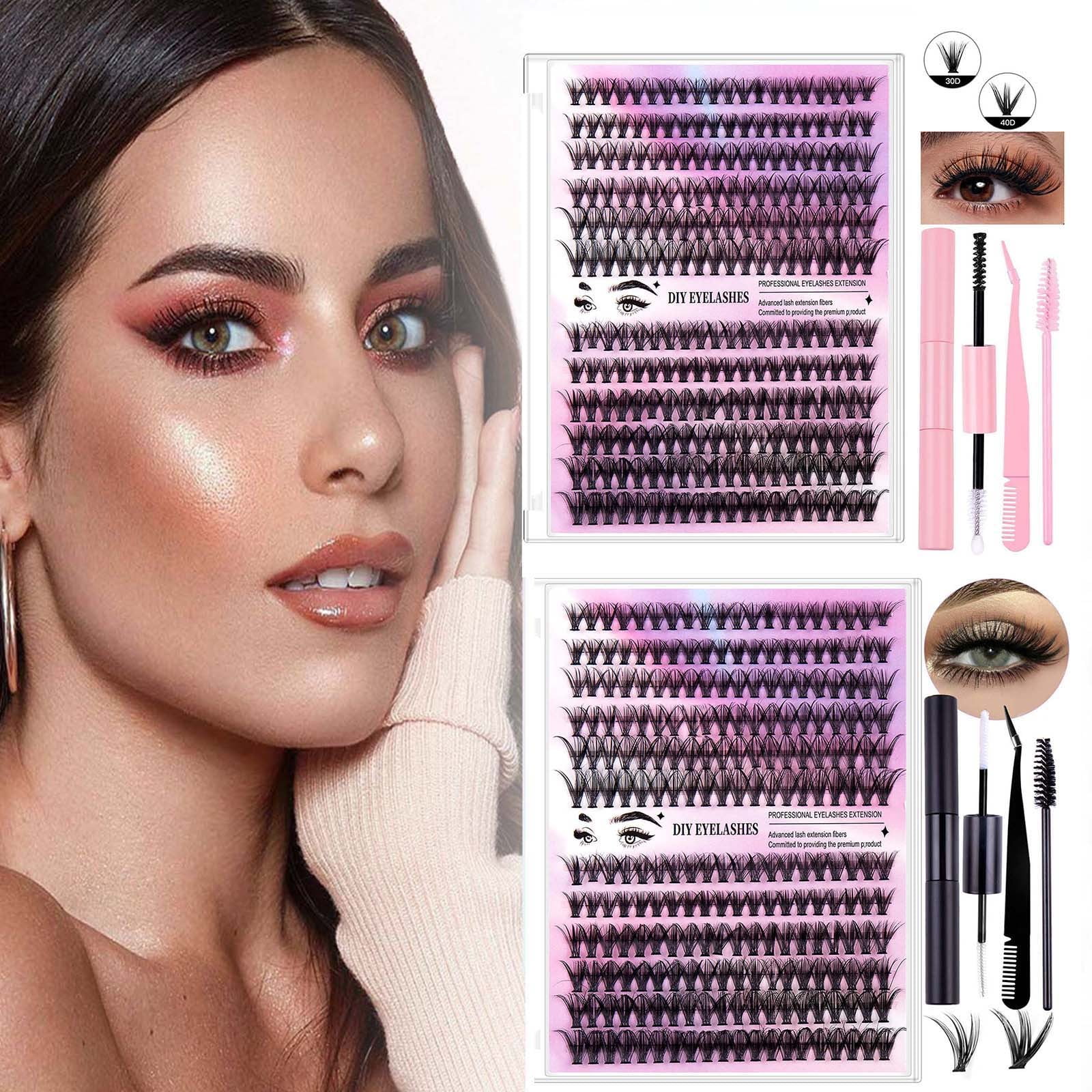 SDOHIG Fake Eyelashes,Natural Lashes,DIY Lash Extension Kit,12 Rows ...
