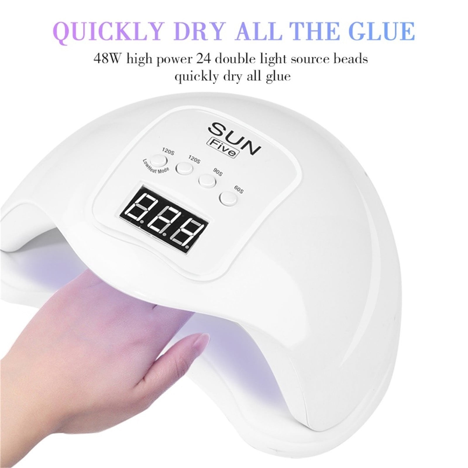 SDOHIG Gel Polish Lamp, Nails Dryer, Sun UV Led Nail Lamp, Rechargeable ...