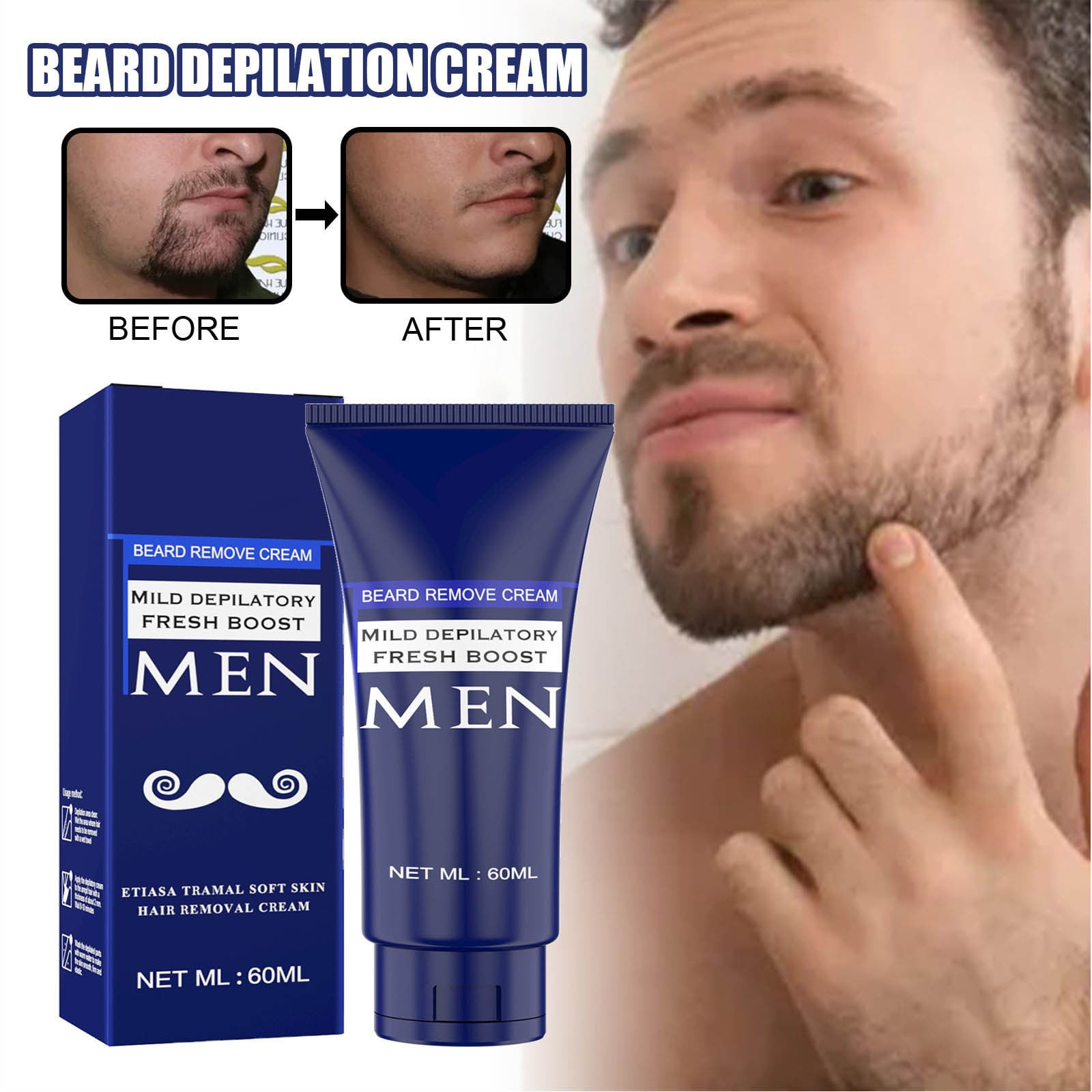 SDOHIG Hair Removal Cream, Permanent Hair Removal Cream, Hair Remover ...