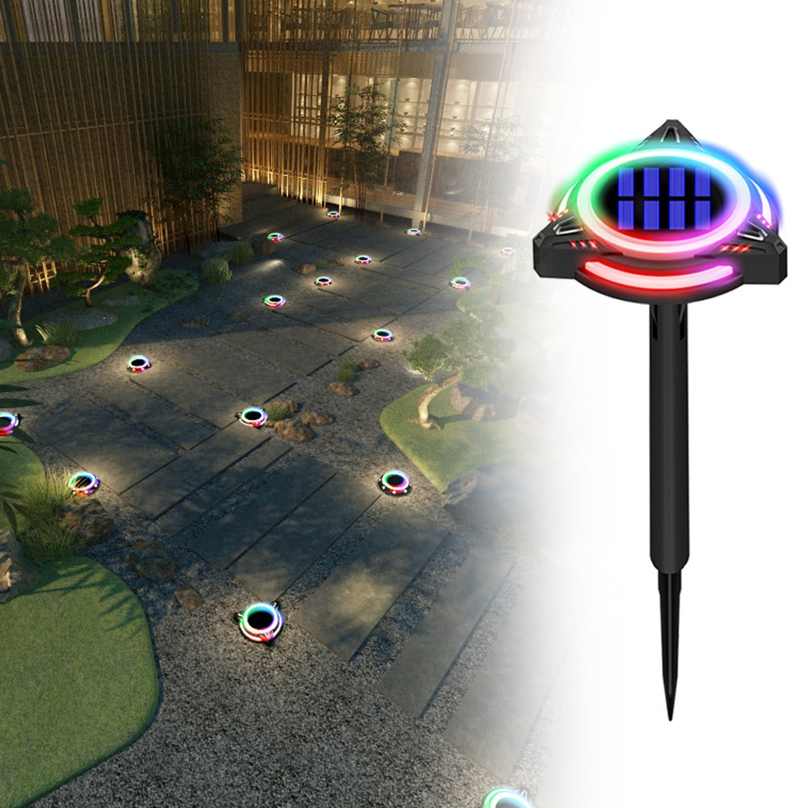 SDOHIG LED Outdoor Solar Lights, Land-scape Spotlights, Garden Lights ...