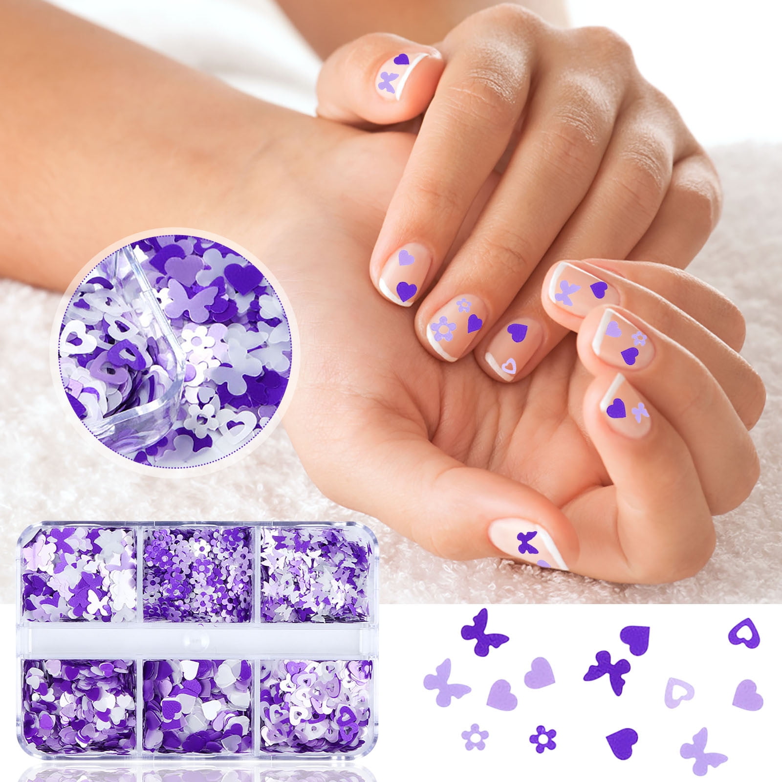 SDOHIG Press on Nails, Fake Nails, Reusable Artificial Nails, 6-box ...