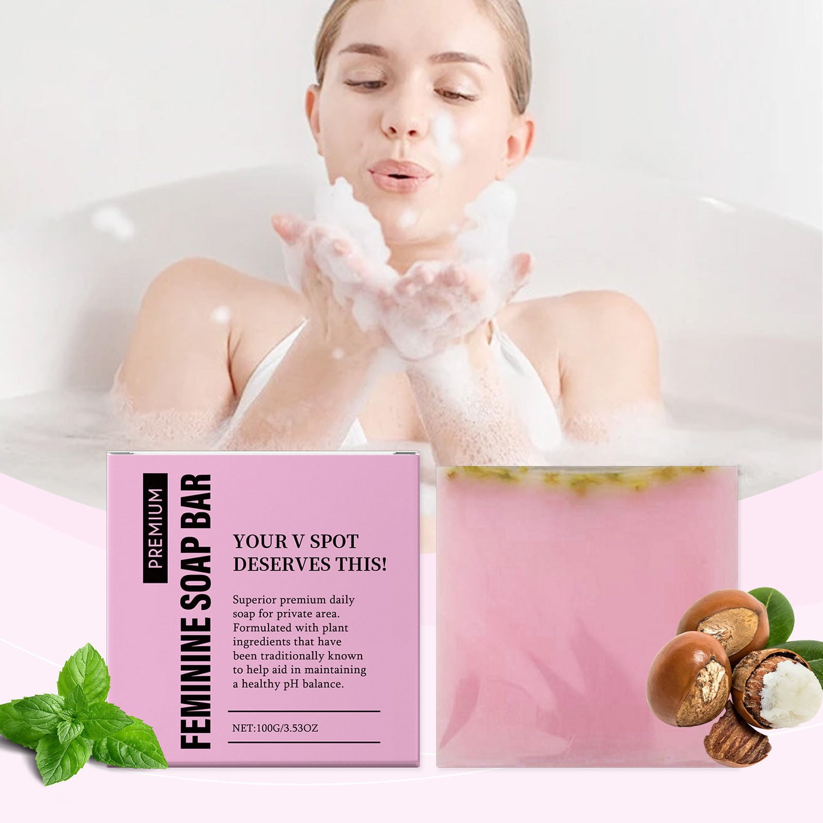 SDOHIG Soap Bar, Premium Feminine Soap Bar, Plant-Based Formula for ...