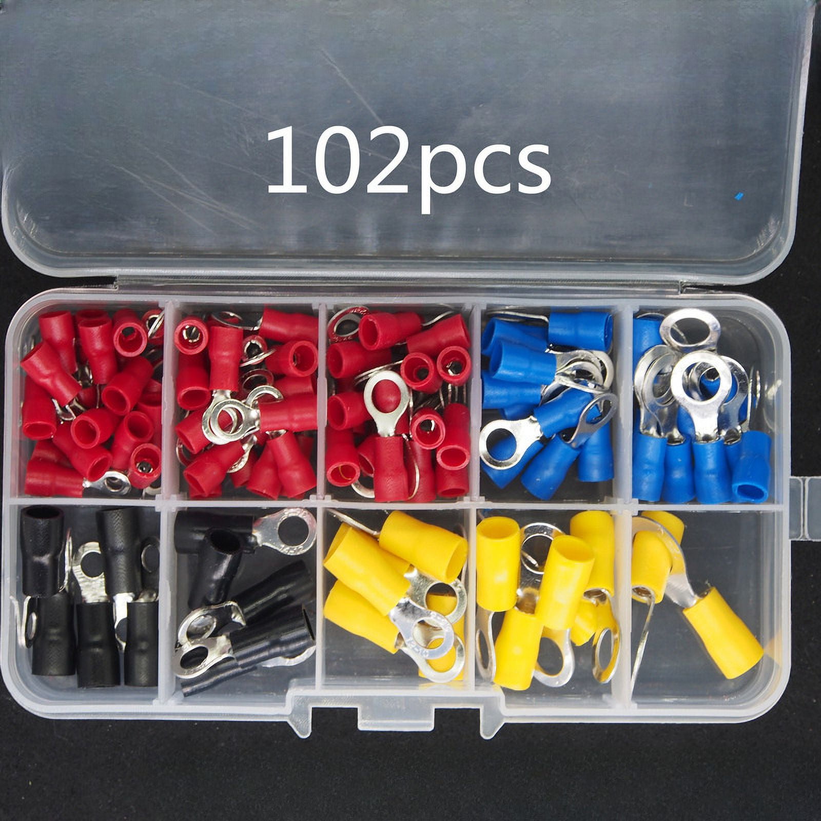 SDOTXA 102pcs 102-Piece Brass Crimp Spade Terminal Kit with Insulated ...