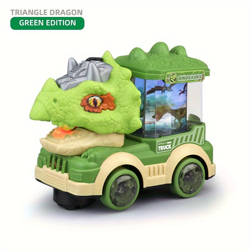 SDOTXA 1pc Dinosaur Themed Electric Toy Car - Mixed Color Plastic ...