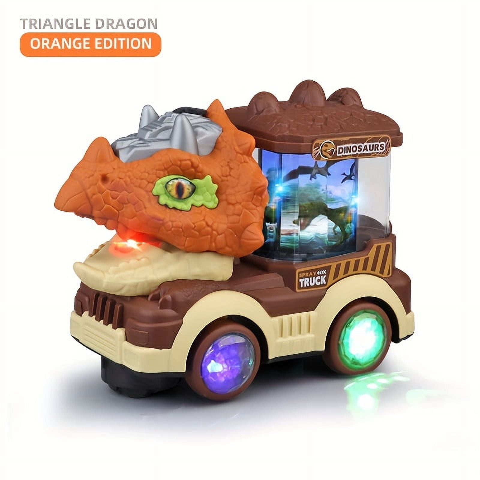 SDOTXA 1pc Dinosaur Themed Electric Toy Car - Mixed Color Plastic ...