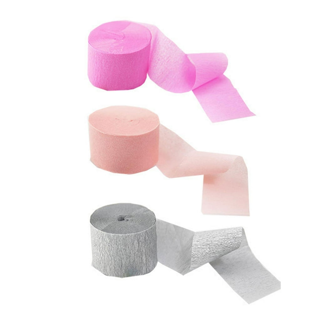 SDOTXA 3 Roll Crepe Paper Cuttable Crepe Paper Streamers Backdrop Decor ...