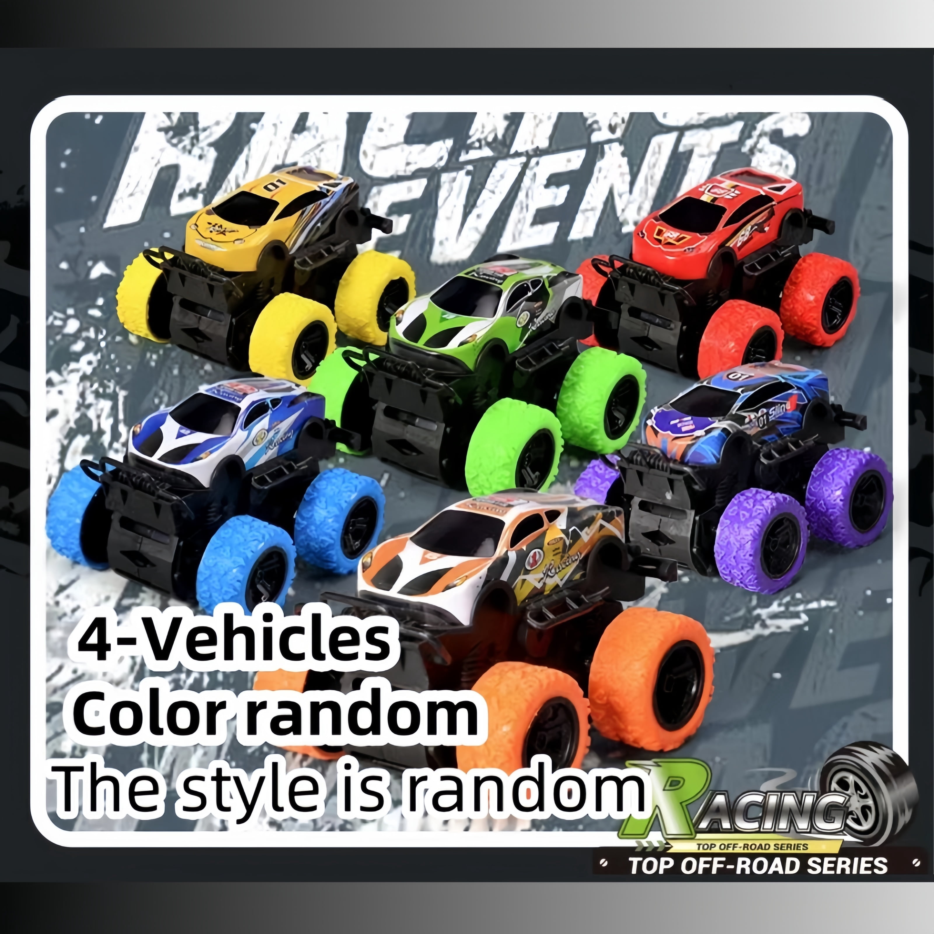 SDOTXA 4pcs 4-Pack Realistic Sound Pull-Back Alloy Race Cars for Boys ...