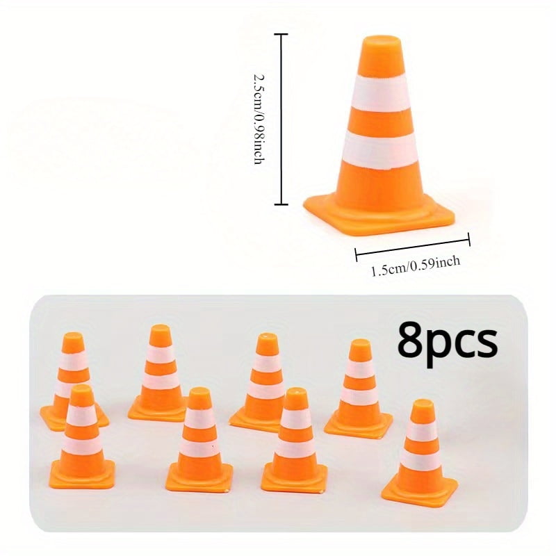 SDOTXA 8pcs Mini Traffic Cones for Training & DIY Projects - Durable ...