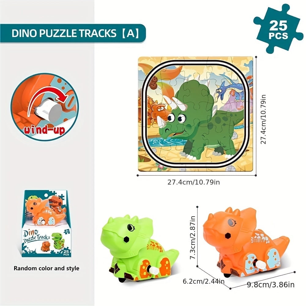 SDOTXA Dino Puzzle Tracks 2-in-1 Dinosaur Toy Gift for Kids Ages 3 ...