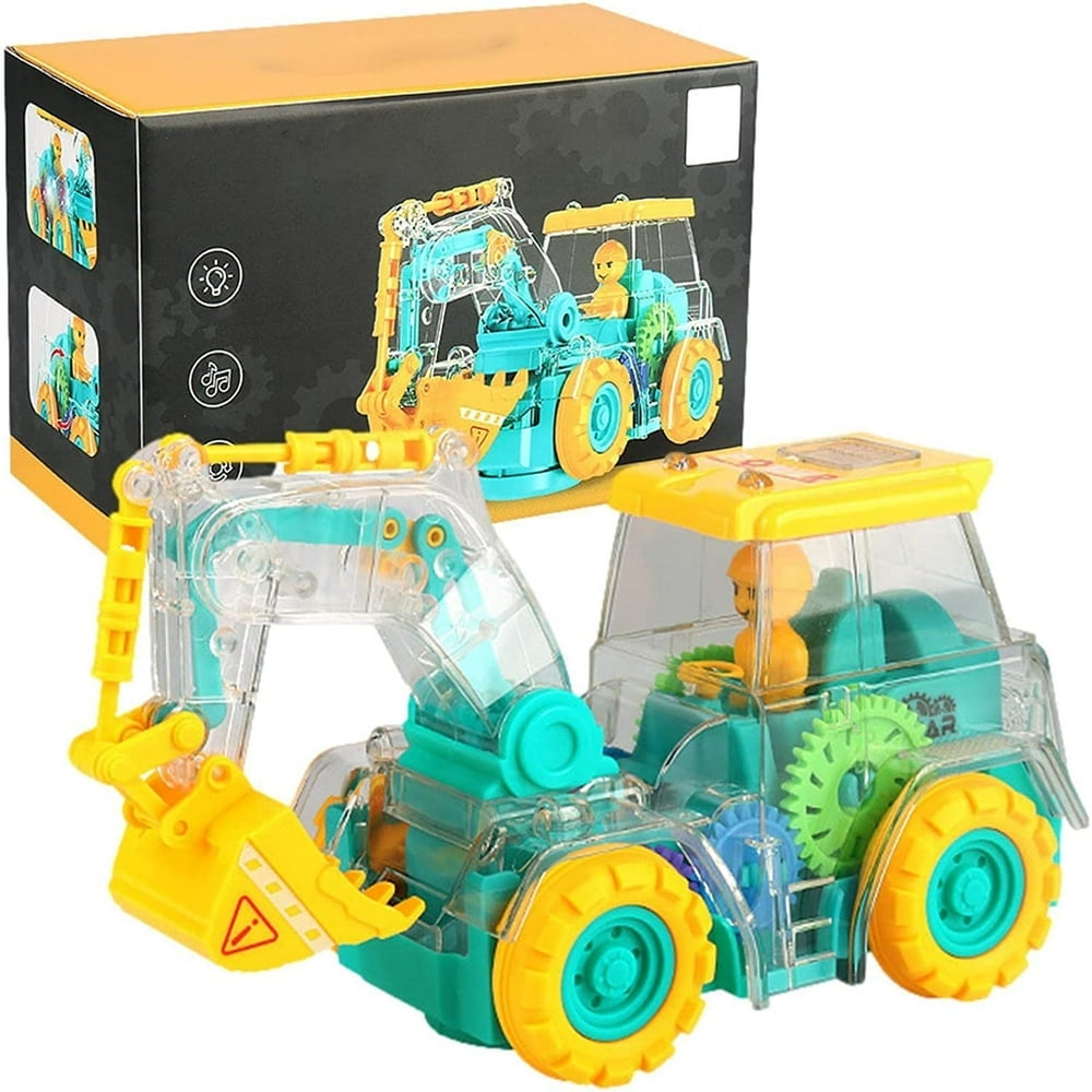 SDOTXA Excavator Toy Light Up Electric Construction Toys Truck with ...
