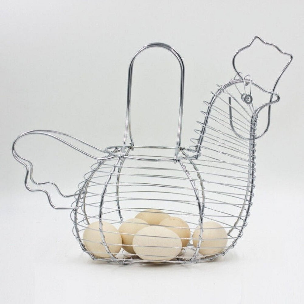 SDOTXA Innovative Chicken Egg Holder Large Metal Wire Hen Shaped ...