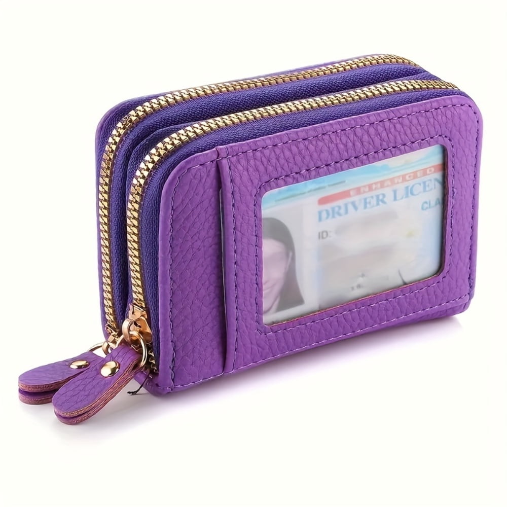 SDOTXA Large Capacity Credit Card Holder and Coin Purse PU Leather ...
