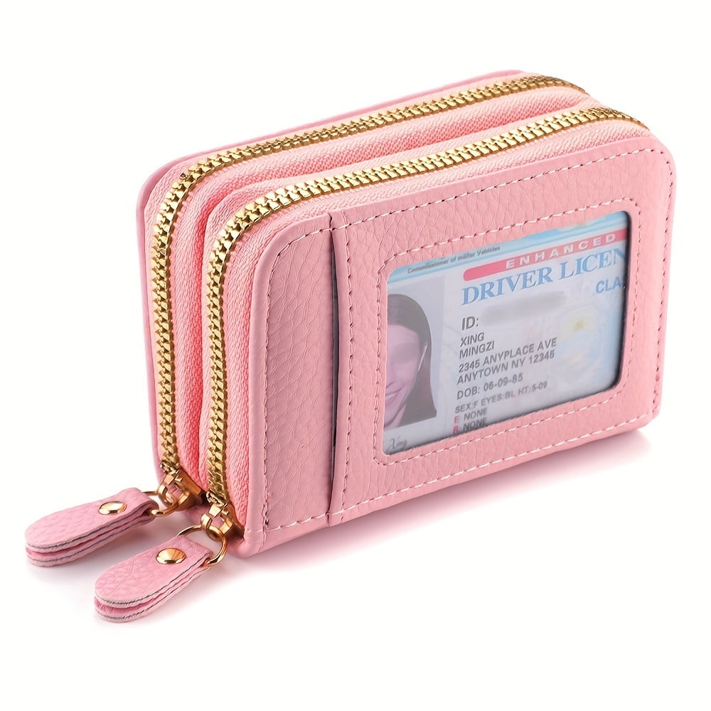 SDOTXA Large Capacity Credit Card Holder and Coin Purse PU Leather ...