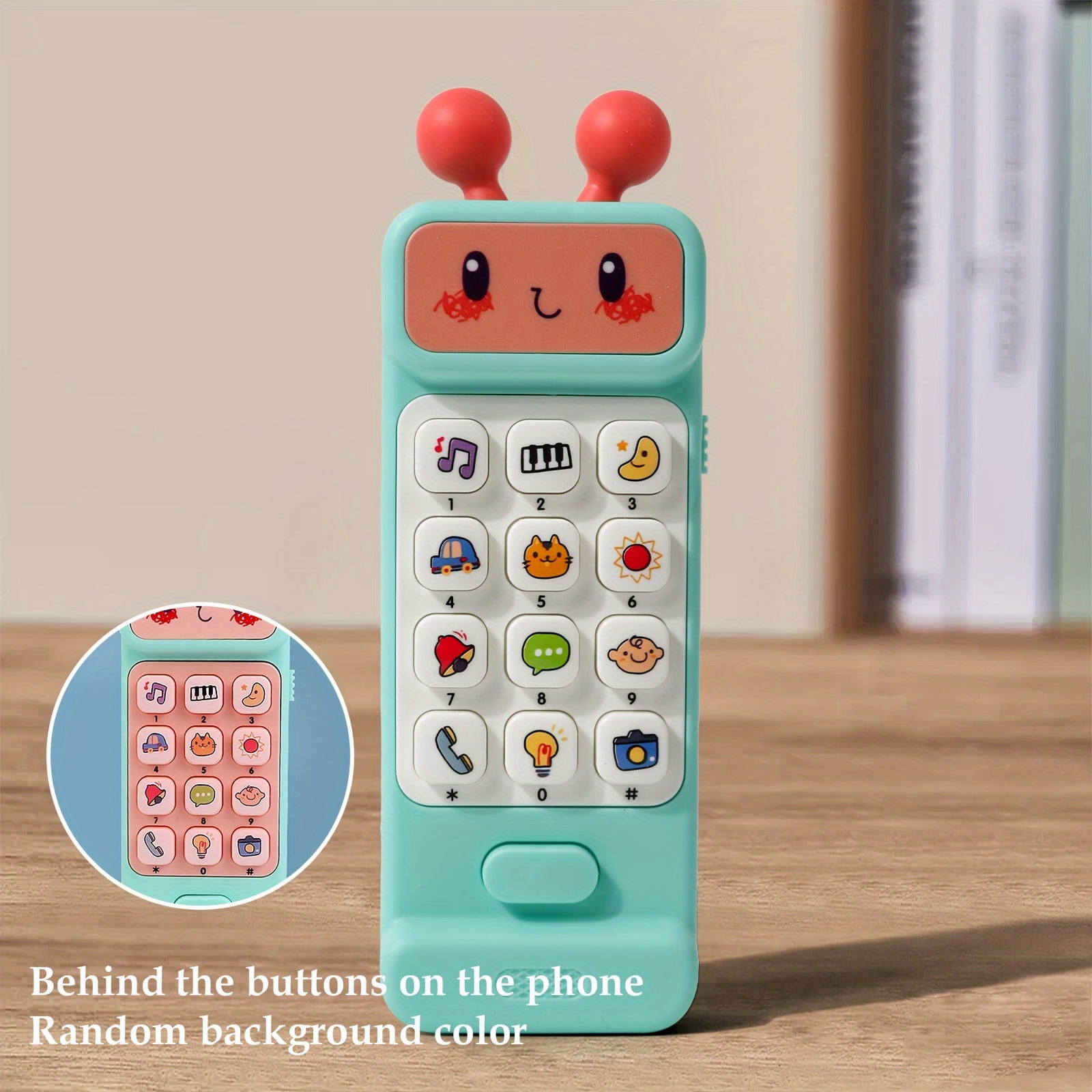SDOTXA Musical Phone Toy with Cartoon Characters Simulated Mobile Phone ...