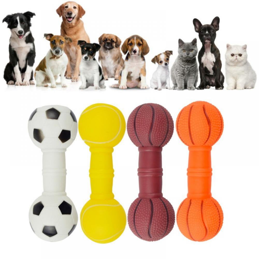 SDOTXA Pet PVC vocal and teething resistant spherical barbell dog toy ...