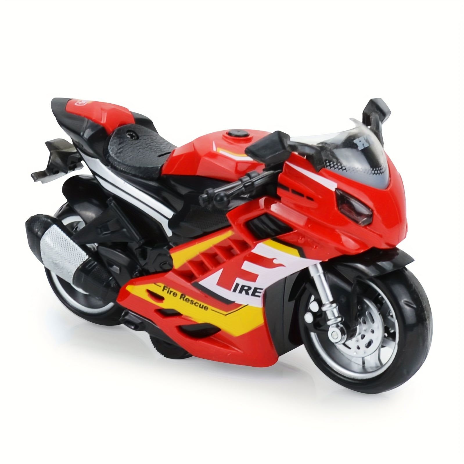 SDOTXA Press & Go Red Motorcycle Toy with Realistic Sounds and Flashing ...