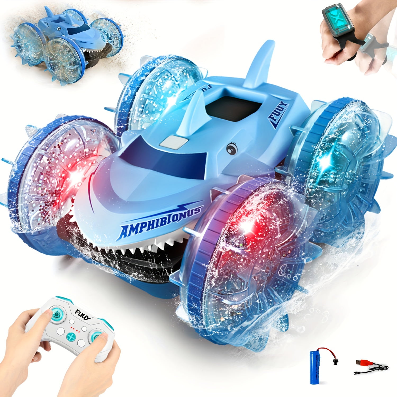 SDOTXA RC control Shark amphibious vehicle double side drive multi ...