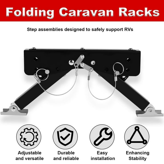 SDOTXA RV Step Stabilizer Height Angle Adjustable RV Step Support ...