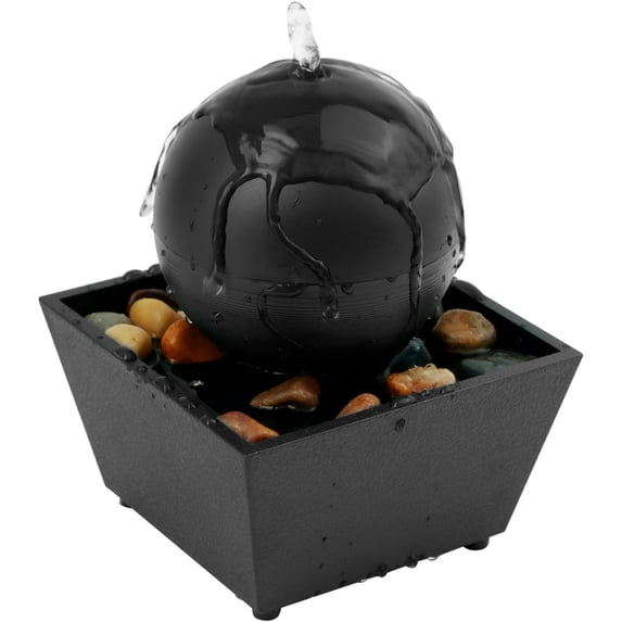 SDOTXA Tabletop Fountain with Light Battery/USB Operated Mini Indoor ...