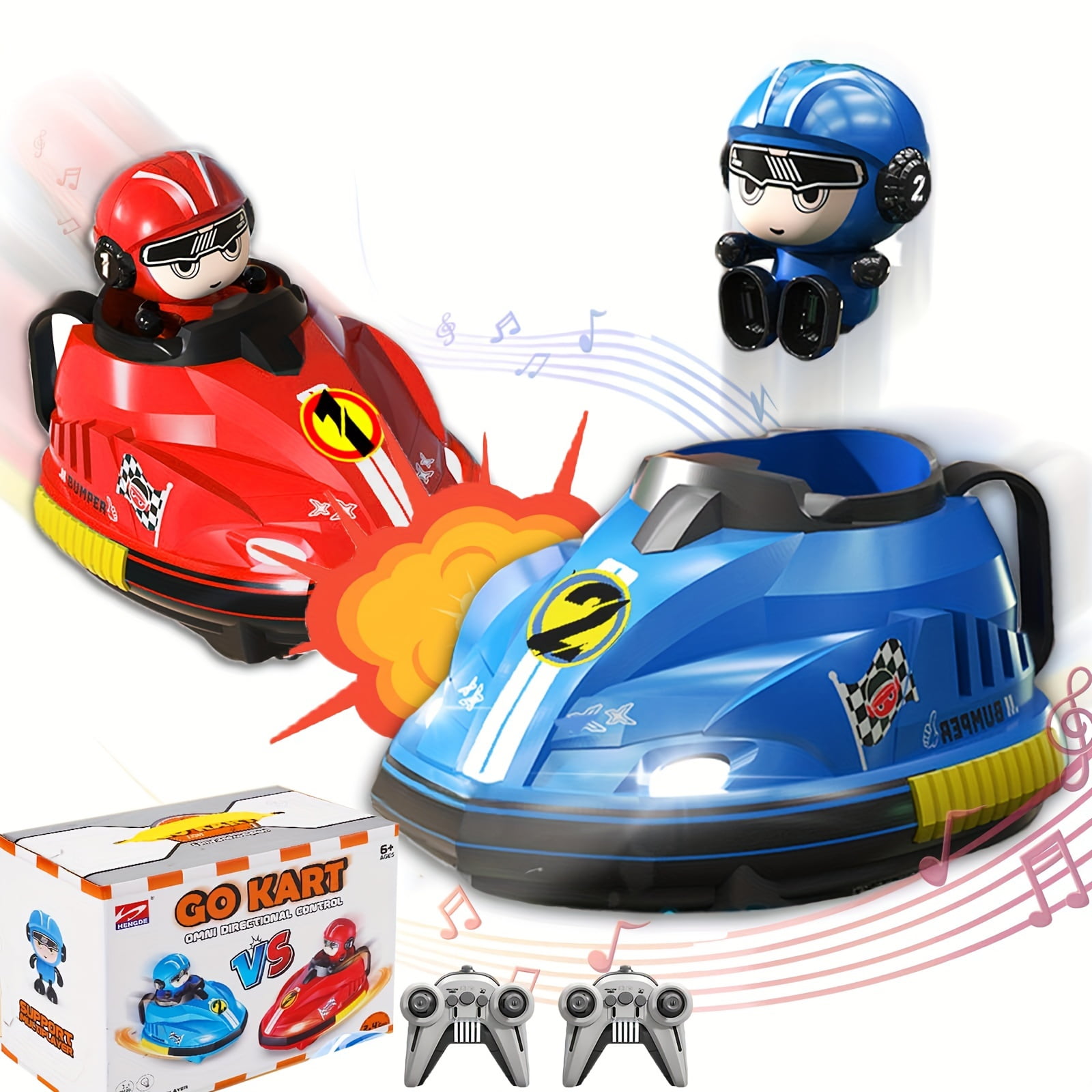 SDOTXA Toddler Remote Control Car With Music & LED Light RC Ejecting ...