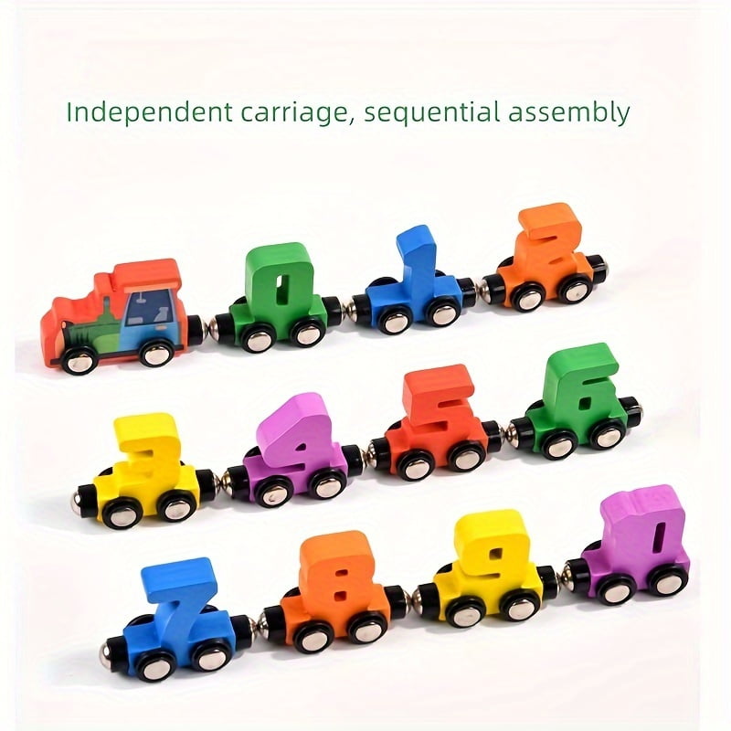 SDOTXA Wooden Magnetic Train Toy Set for Kids 3-6 Years Old Educational ...