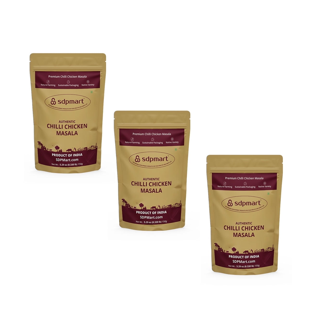 SDPMart Chilli Chicken Masala | Pack of 3 | 5.29 oz (150g) each ...
