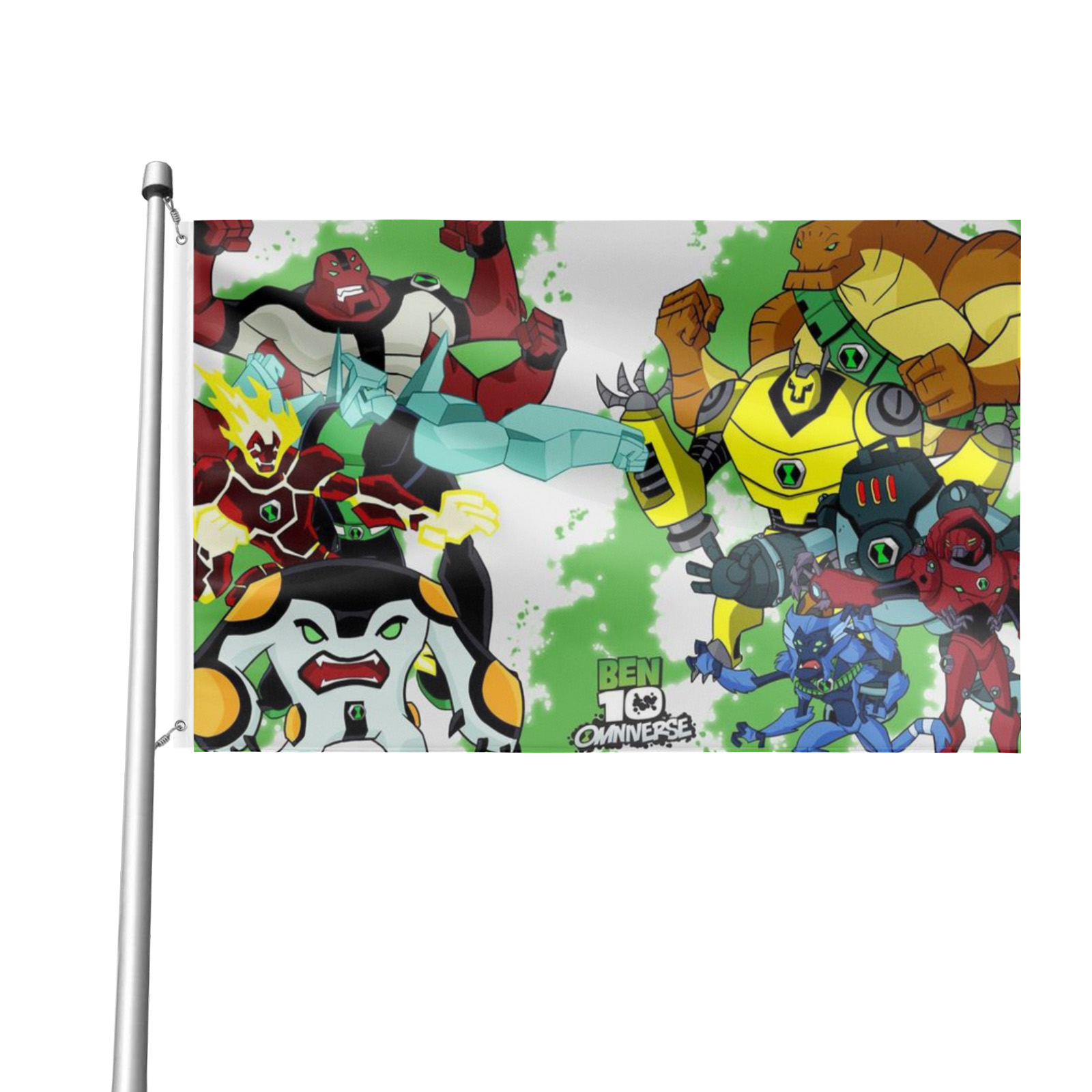 SDQFVG Ben 10 Garden Flag 2.5 x 4 ft Double Sided Banner with Brass ...